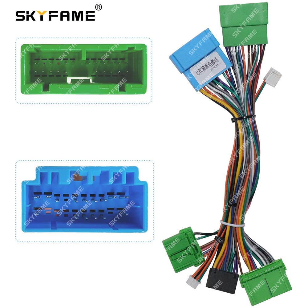 SKYFAME Car 16pin Wiring Harness Adapter Canbus Box Decoder For Accord 7 Android Radio Power ...