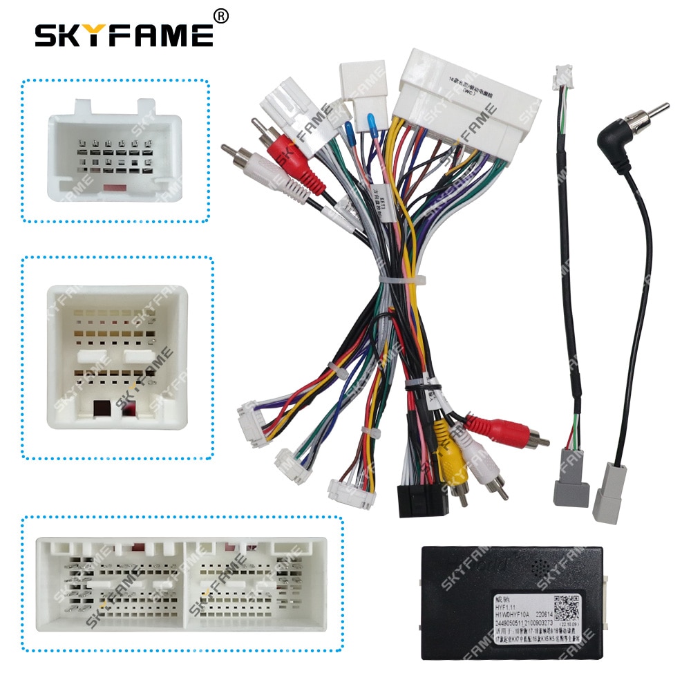 SKYFAME Car 16pin Wiring Harness Adapter Canbus Box Decoder For Hyundai Elantra Tucson Sonata 9 ...