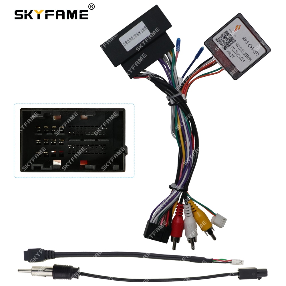 SKYFAME 16Pin Car Wiring Harness Adapter Canbus Box Decoder RP5-CH-002 For Jeep Grand Cherokee ...
