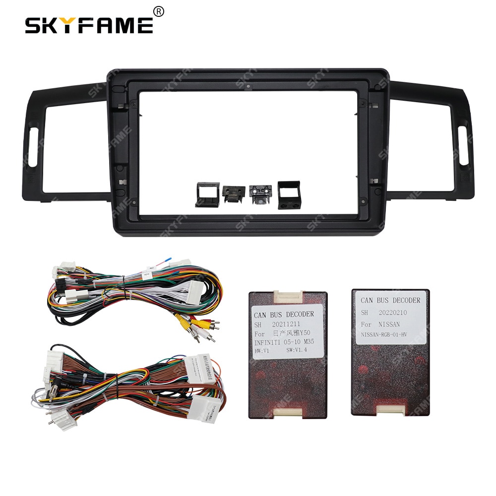 SKYFAME Car Frame Fascia Adapter Canbus Box For Infiniti M35 M45 Nissan ...