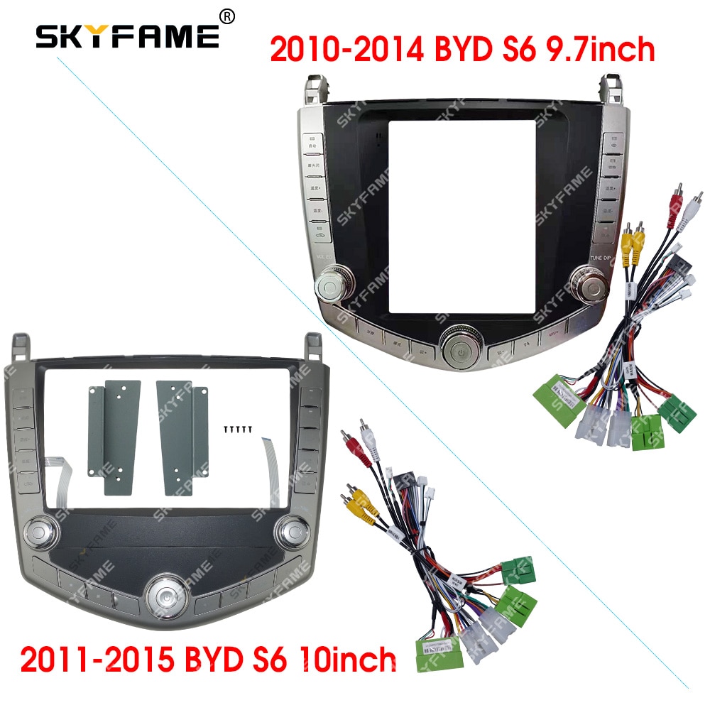 SKYFAME Car Frame Fasica Adapter Canbus Box Decoder For BYD S6 / BYD S6 ...