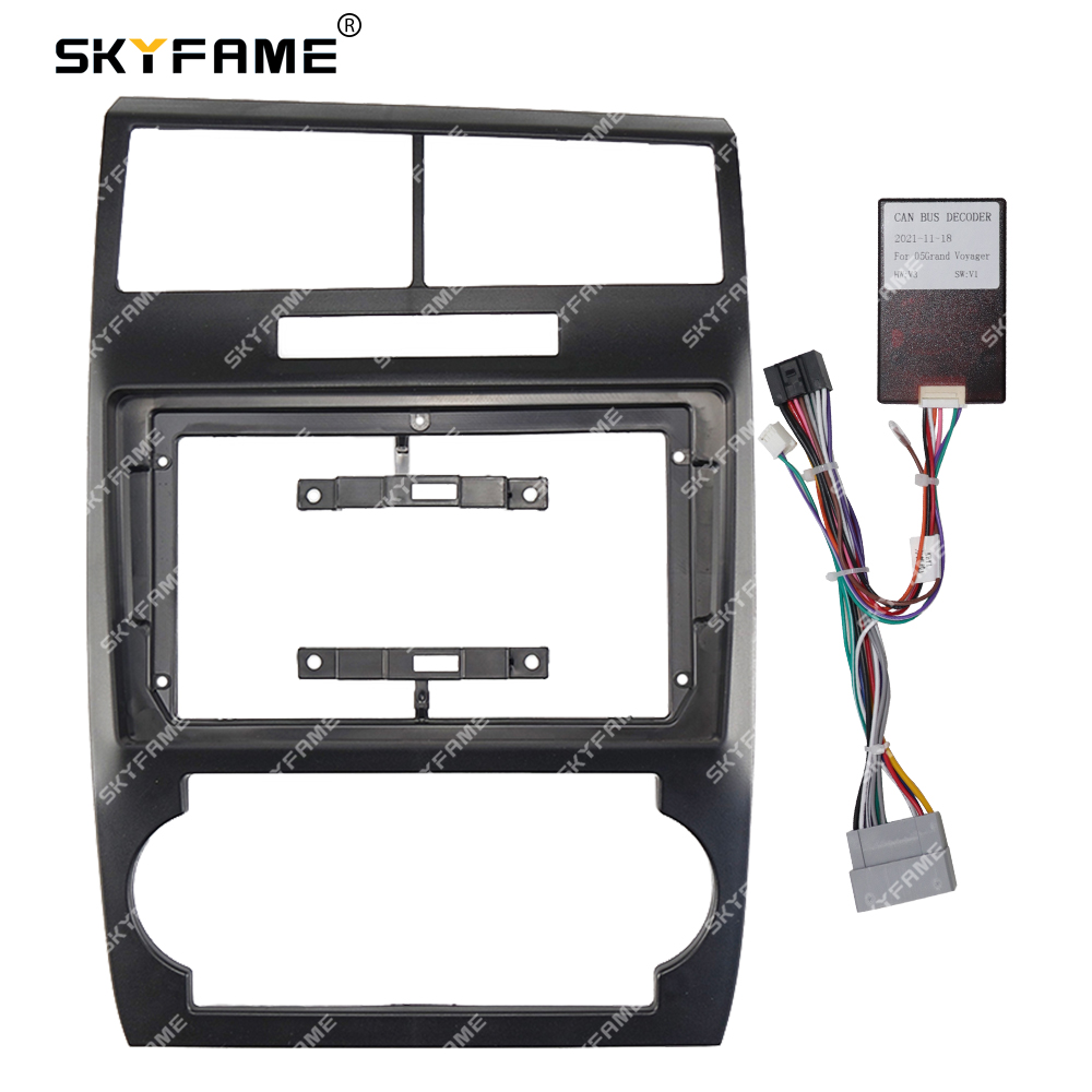 SKYFAME Car Frame Fascia Adapter Canbus Box Decoder For Dodge Charger ...