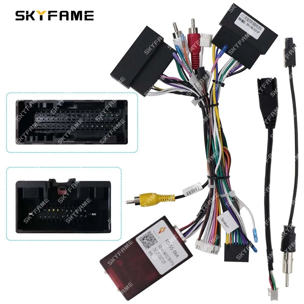 SKYFAME Car Wiring Harness Adapter Canbus Box Android Radio Power Cable ...